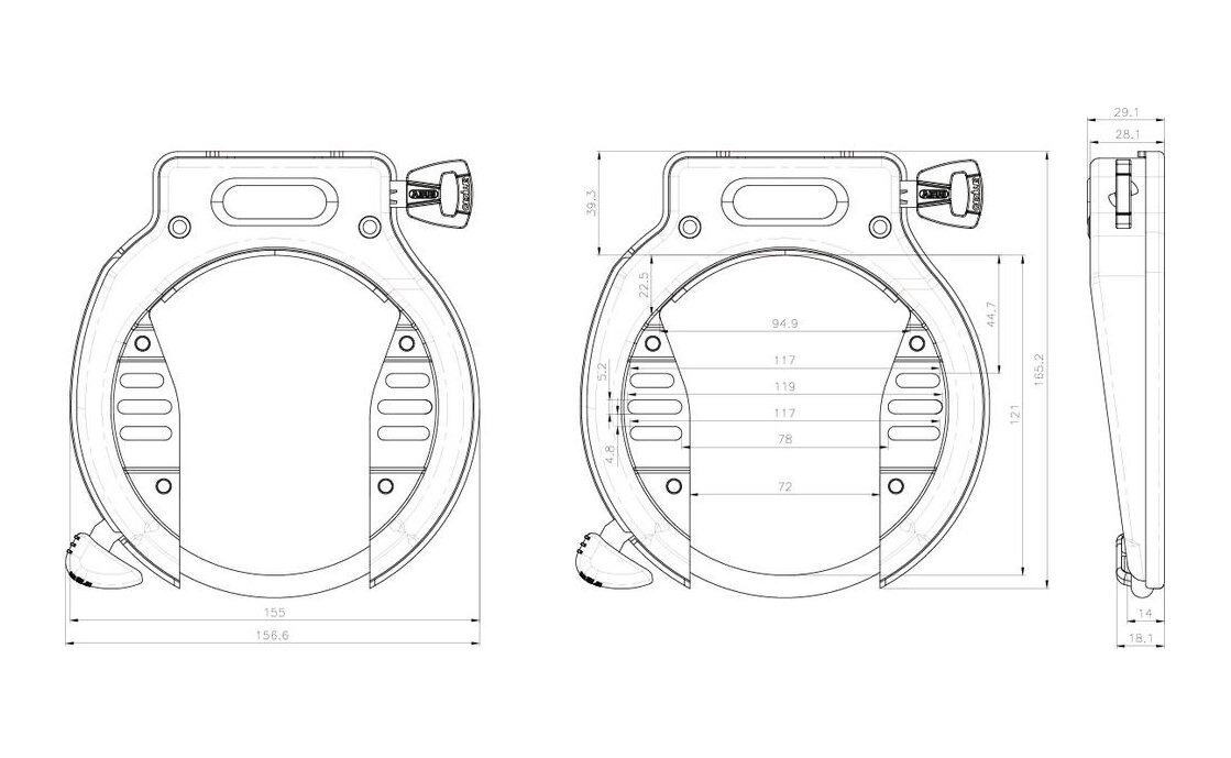Abus Amparo 4650X NR BK OE Rahmenschloss -19% | Fahrrad XXL