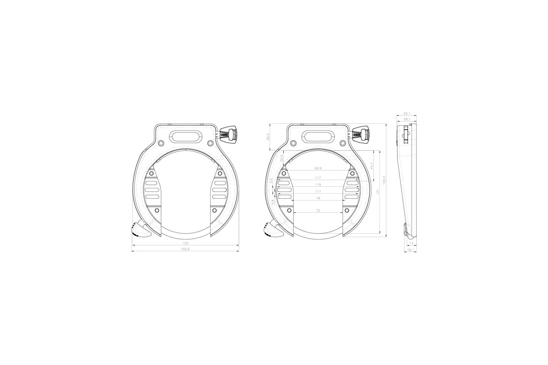 Abus Amparo 4650X NR BK OE Rahmenschloss -19% | Fahrrad XXL
